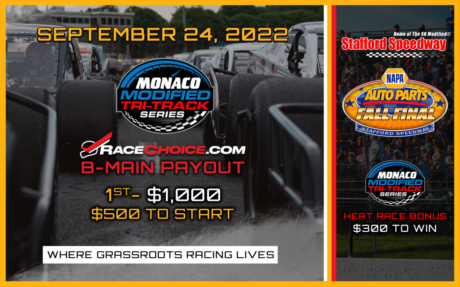 NAPA Auto Parts Fall Final Purse Announced; RaceChoice.com Non ...